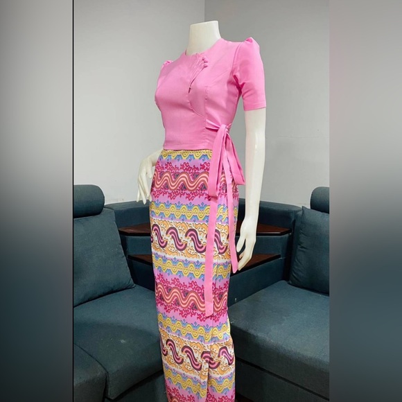 Chaw Botique | Dresses | Traditional Burmese Blouse And Skirt Limited ...